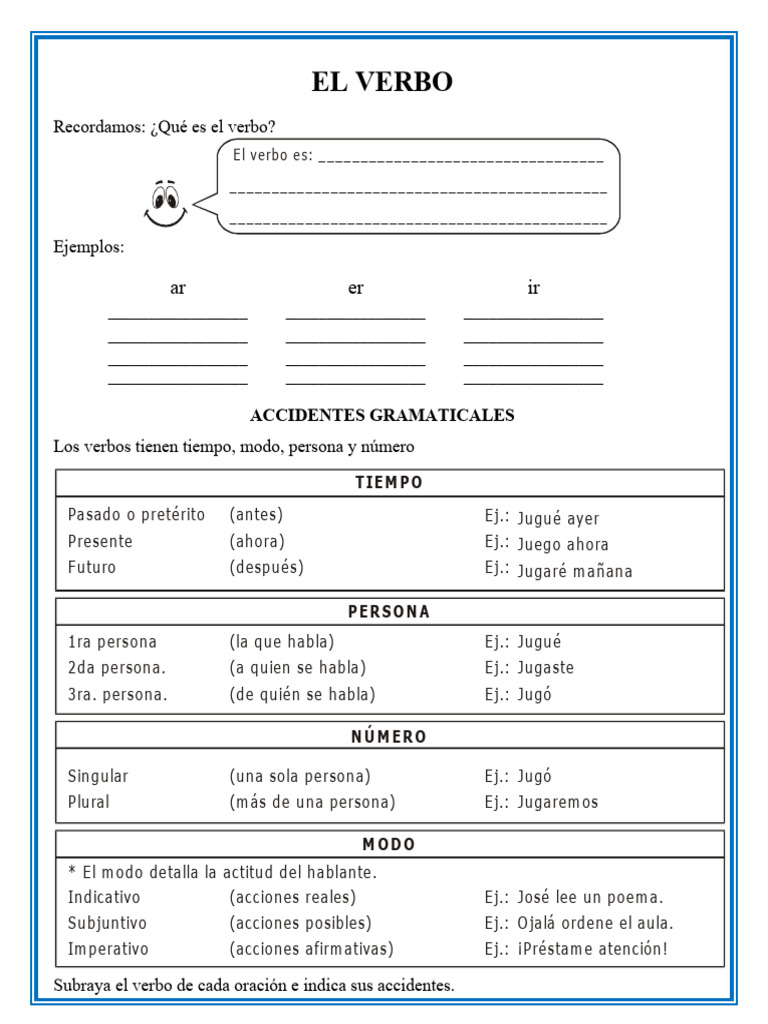Ficha Del Verbo | PDF Ficha Del Verbo | PDF