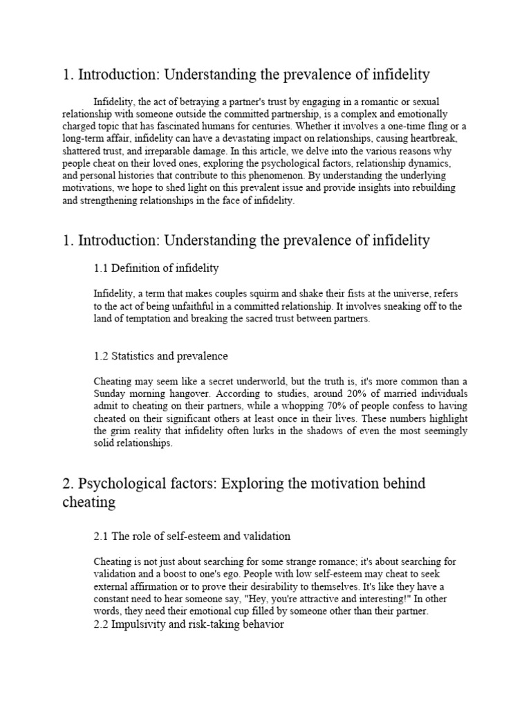 Infidelity | Download Free PDF | Infidelity | Communication