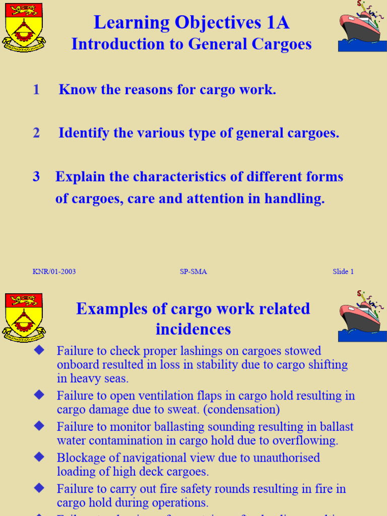 1A General Cargoes | PDF | Cargo | Ships