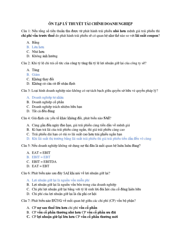 Ôn TCDN Ly Thuyet 1 | PDF