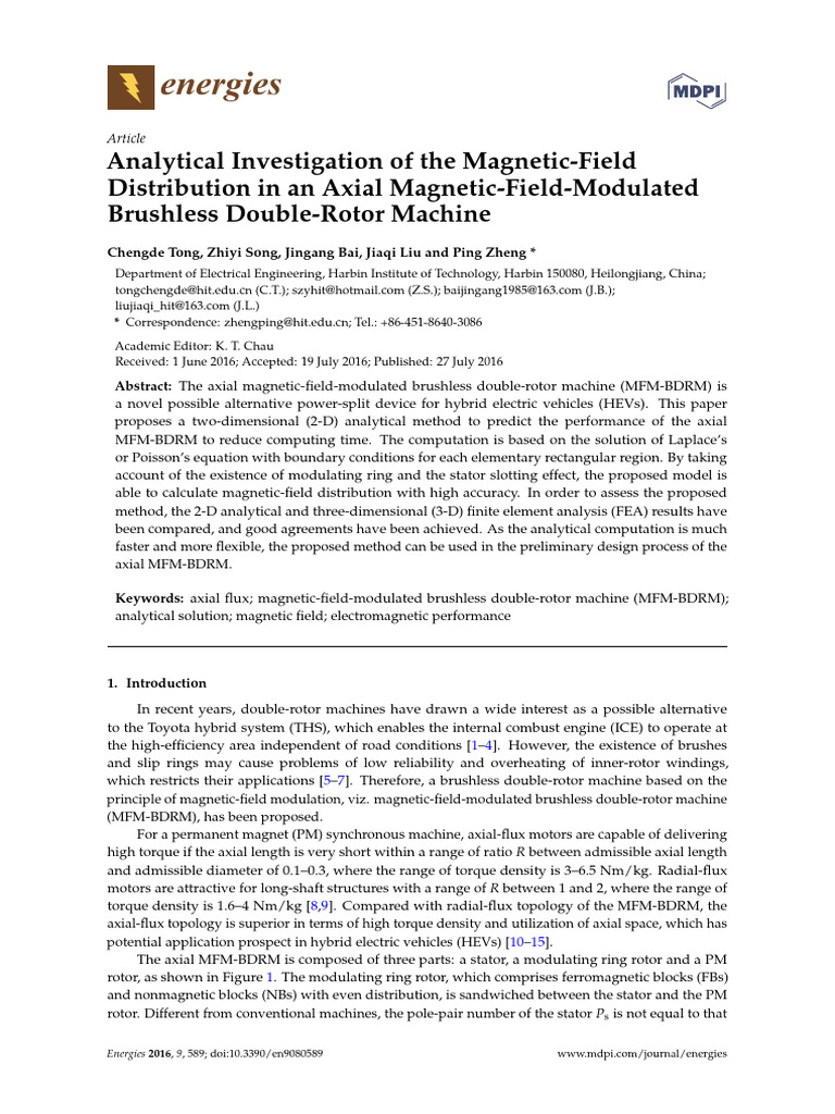 Analytical Investigation of The Magnetic-Field Distribution in An Axial ...