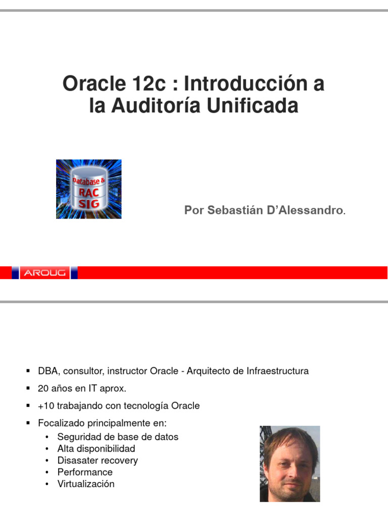 Oracle 12c - Introducción A La Auditoría Unificada | PDF | SQL | Bases de datos