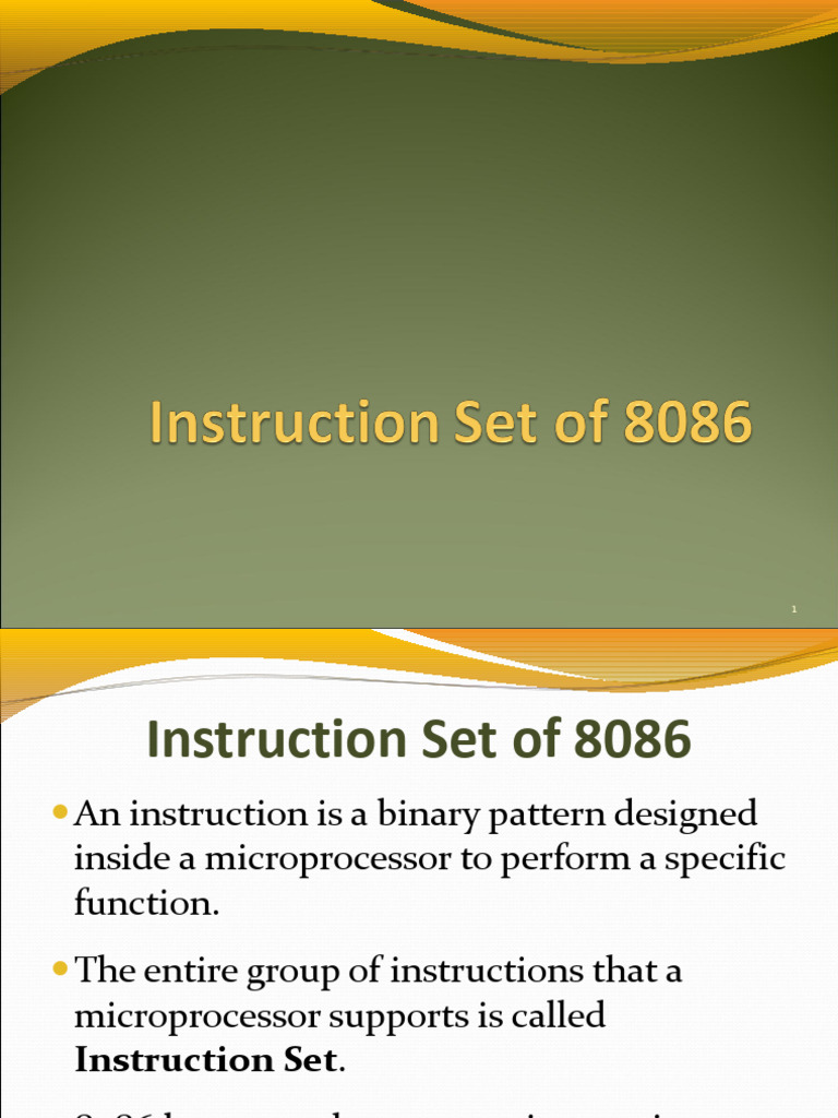 Instruction Set | PDF | String (Computer Science) | Computer Hardware
