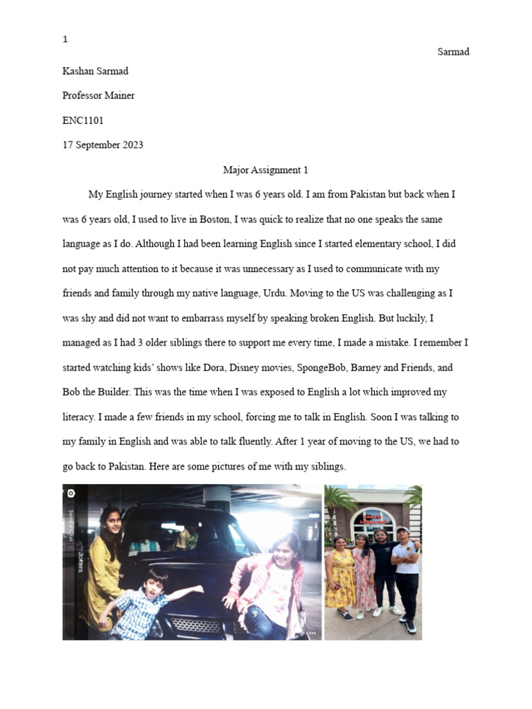 Major Assignment 1 | PDF | English Language | Linguistics