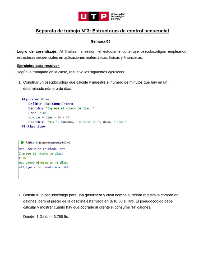 S03.s1 - Estructuras de Control | PDF