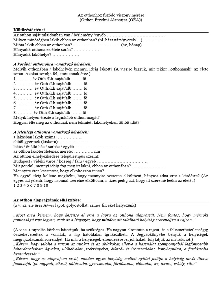 OÉA Otthon Erzelmi Alaprajza | PDF