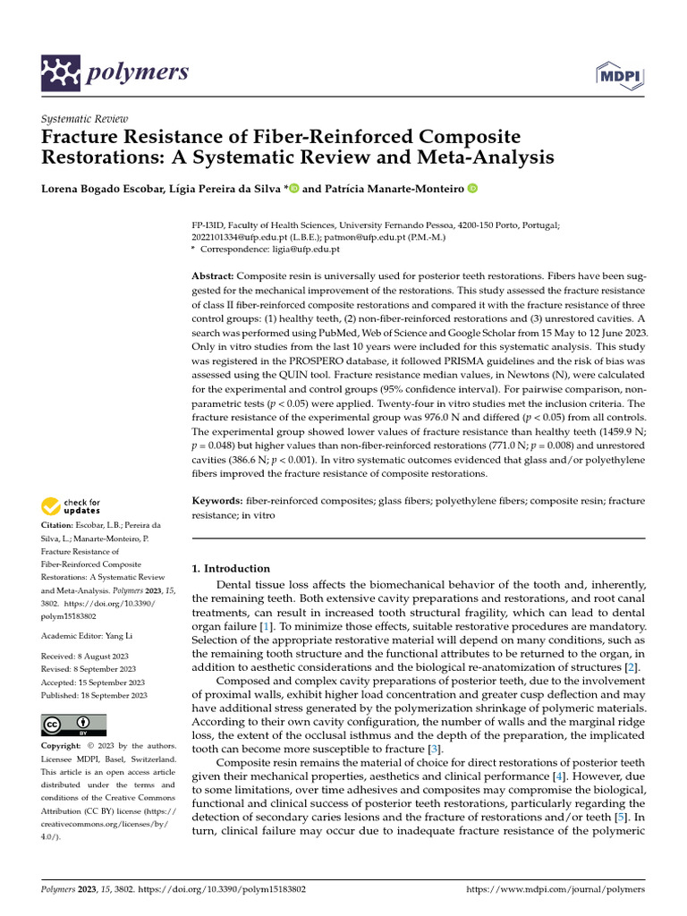 Polymers 15 03802 v2 | PDF | Systematic Review | Materials