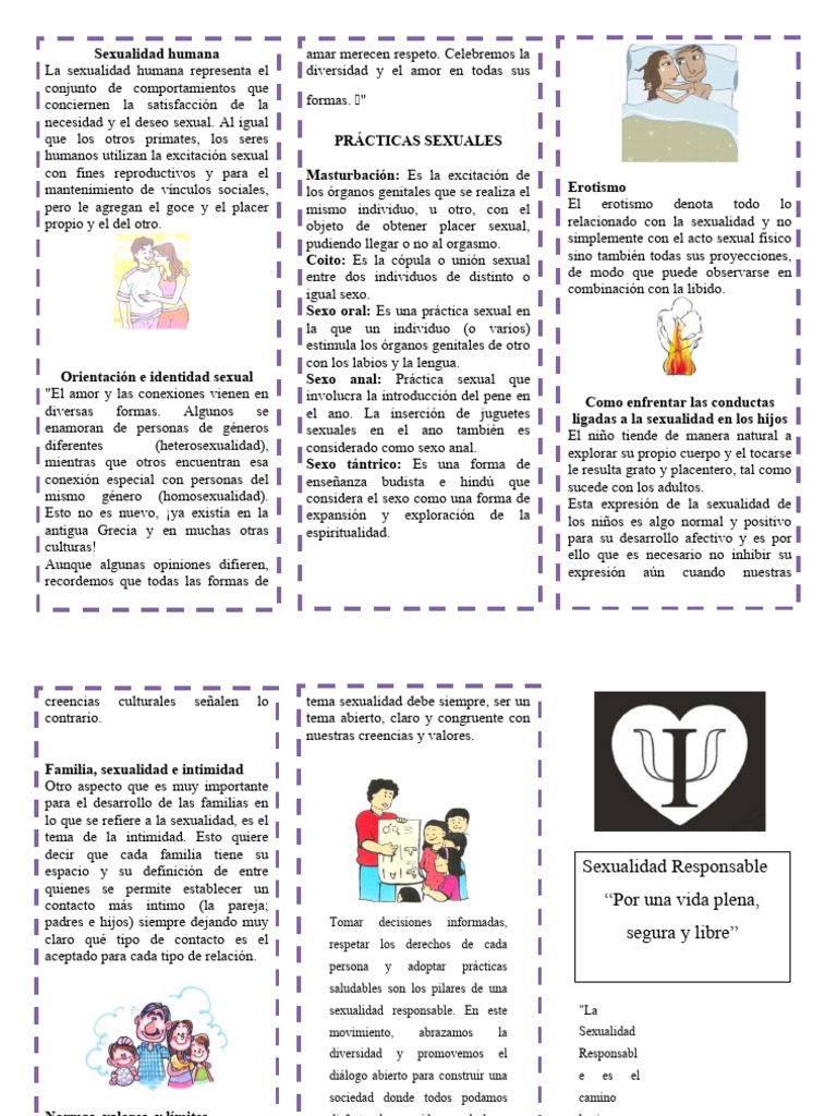 Triptico de La Sexualidad | PDF | Relaciones sexuales | La sexualidad ...