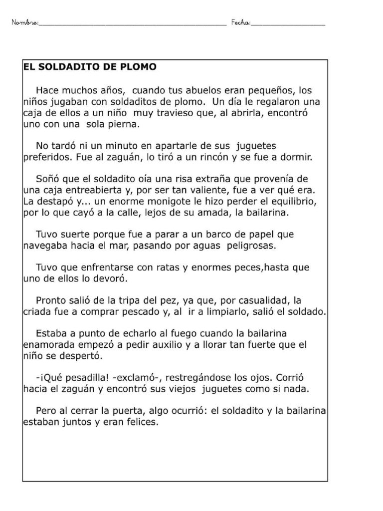Lectura De Comprension Pdf