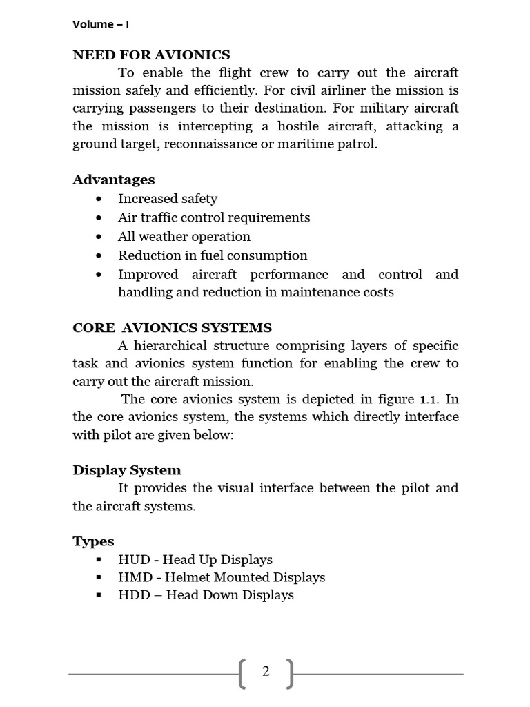 Need For Aionics, Requirement of Avionics System | PDF | Avionics | Inertial Navigation System