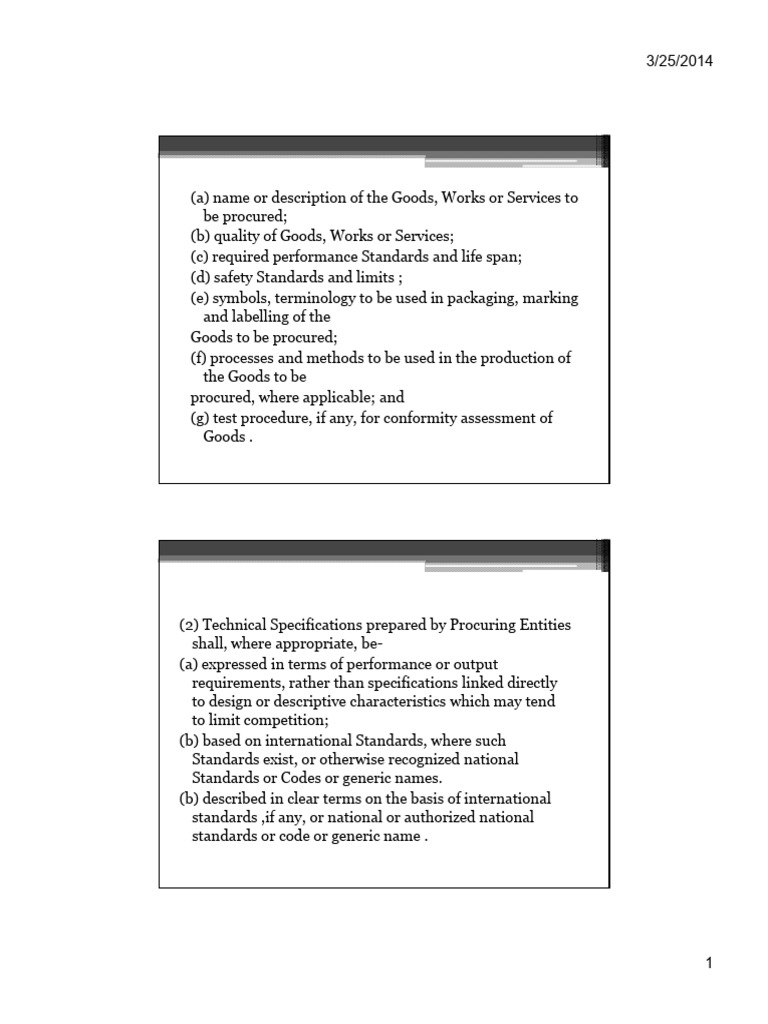 7 Specification | PDF | Specification (Technical Standard) | Procurement