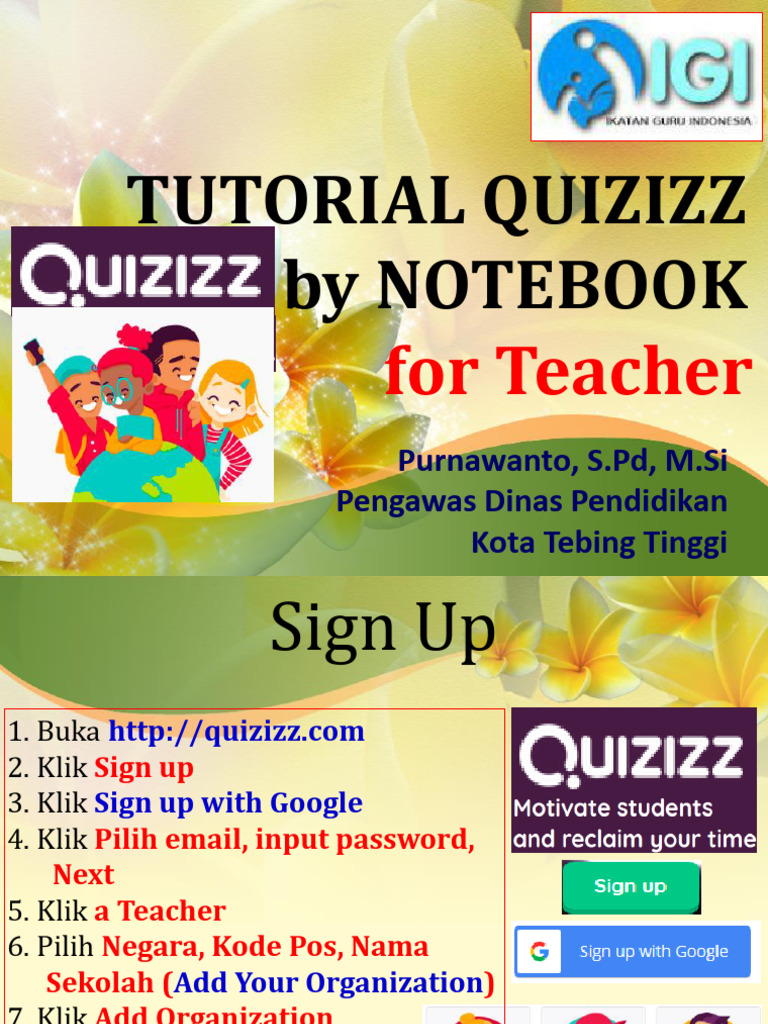 Tutorial Quizizz by Notebook Ok | PDF