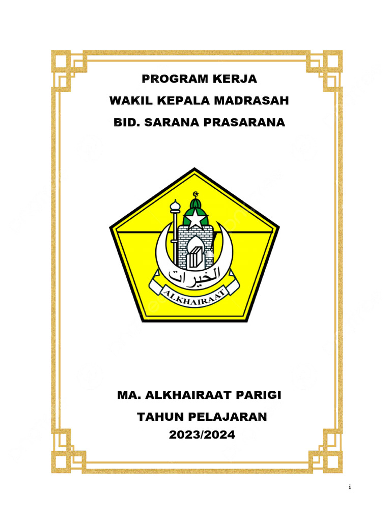 Program Kerja Waka Sarpras | PDF