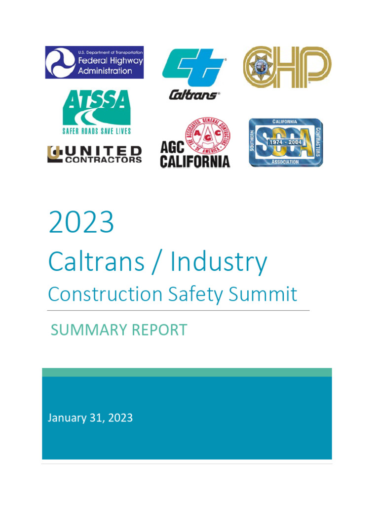 Caltrans / Industry: Construction Safety Summit | PDF | California ...