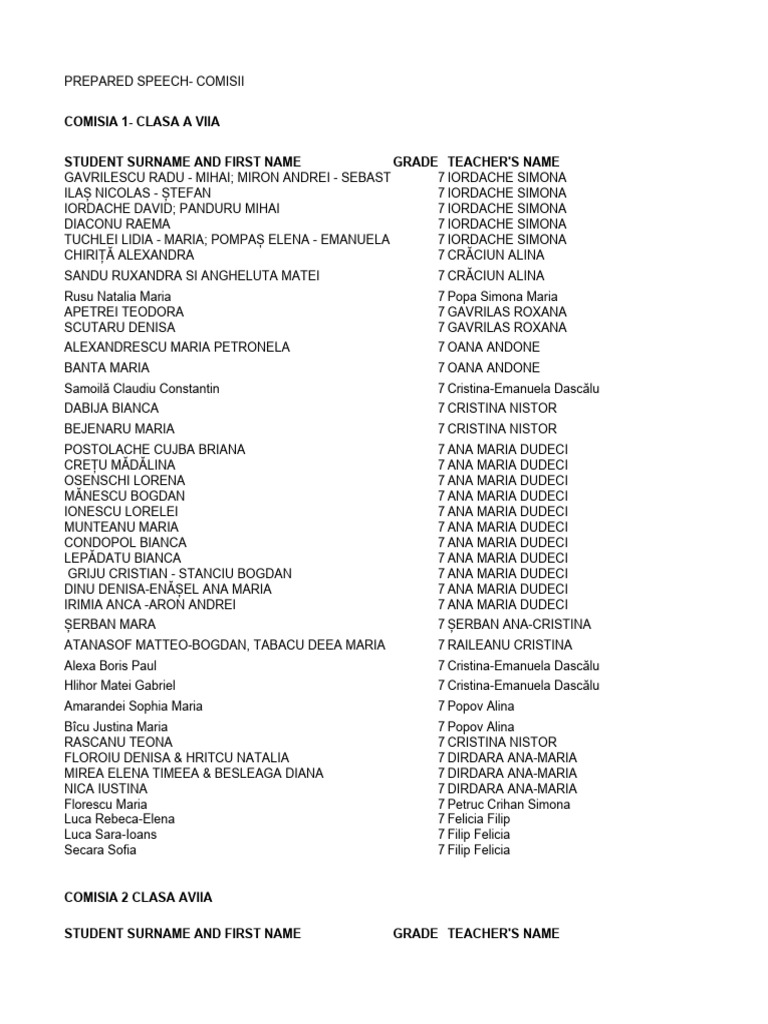 Prepared Speech Pdf Romania