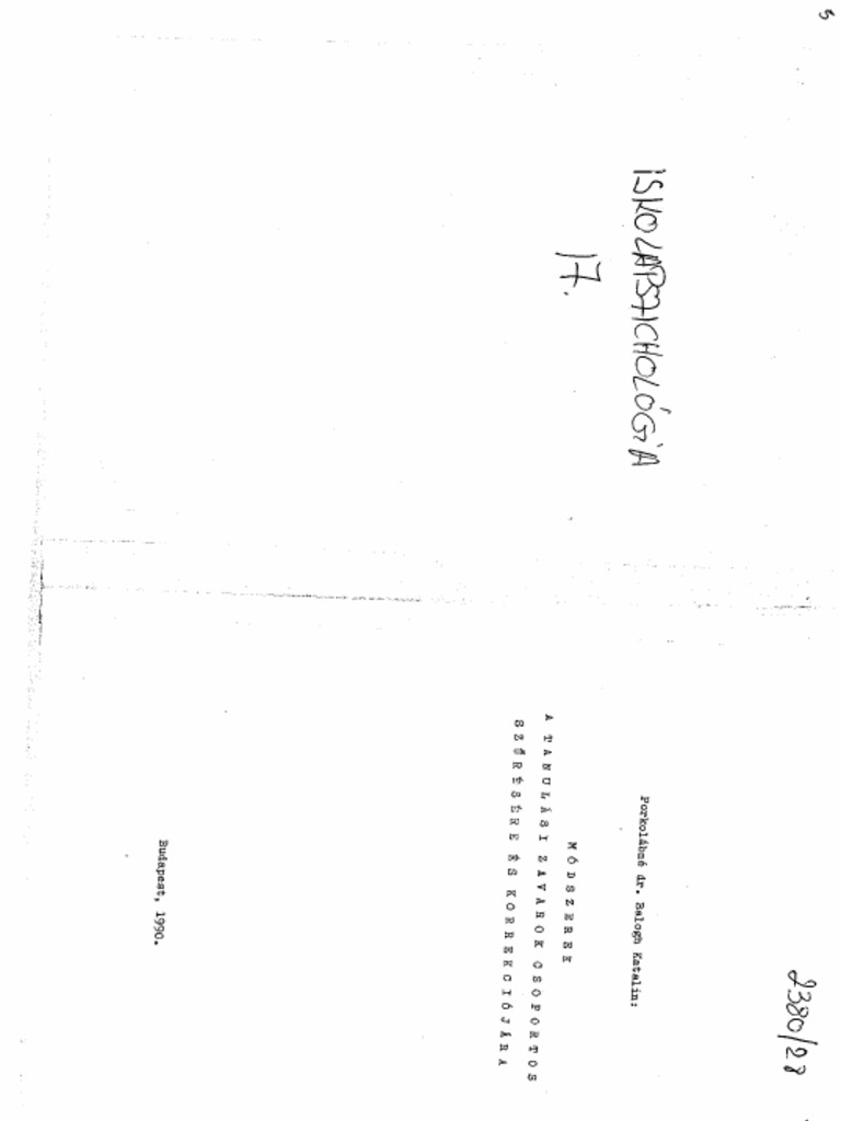 Gyermek Figyelem Teszt Pieron | PDF