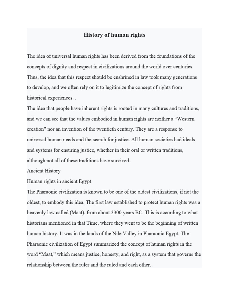History of Human Rights | PDF | International Labour Organization ...
