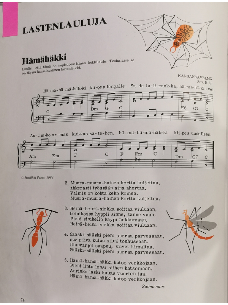 Hämähäkki (Laulu) | PDF