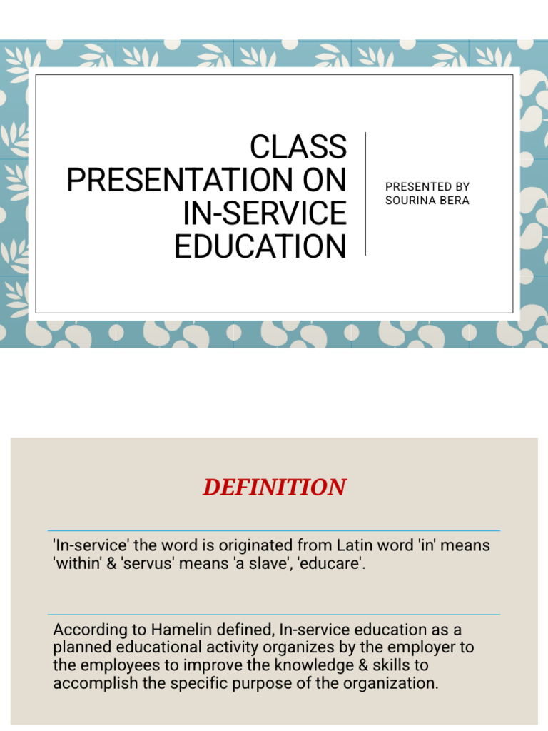 Inservice Education Presentation | PDF | Nursing | Evaluation