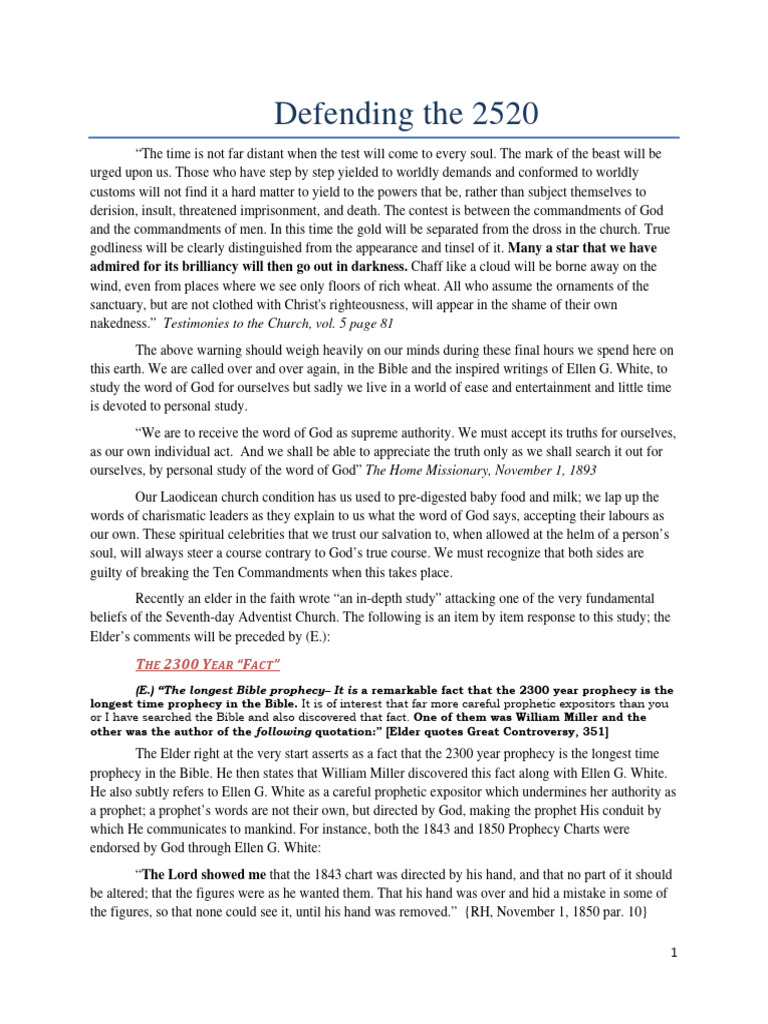 2520 Defend | PDF | Prophecy | Prophet