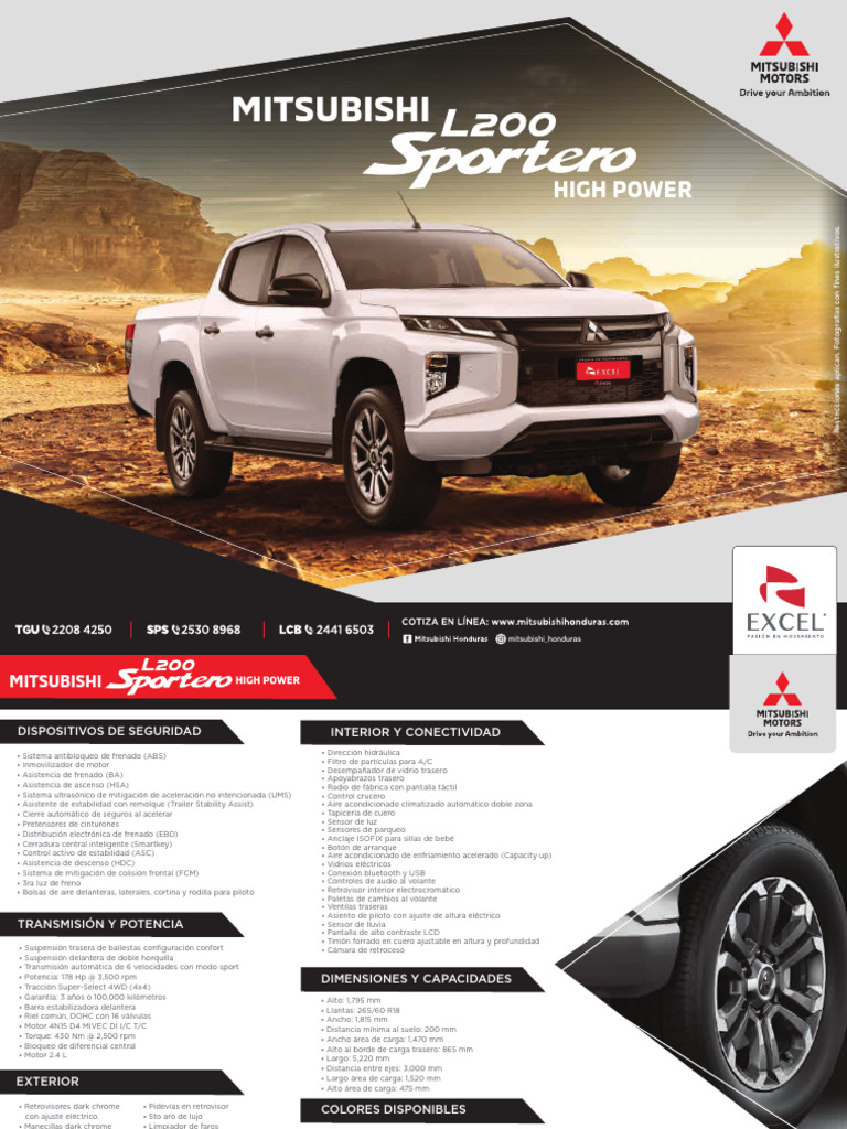 L200 GLS 4x4 - High Power | PDF | Tracción en las cuatro ruedas | Sistema de freno antibloqueo