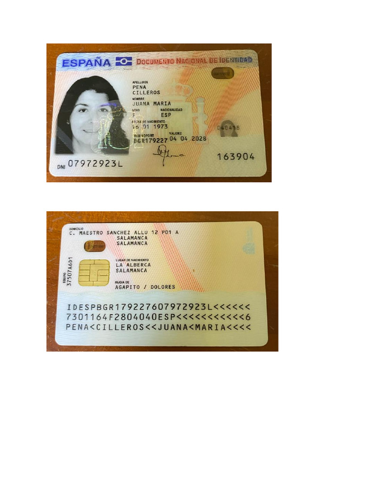 Dni - Juana Maria Pena Cilleros | PDF