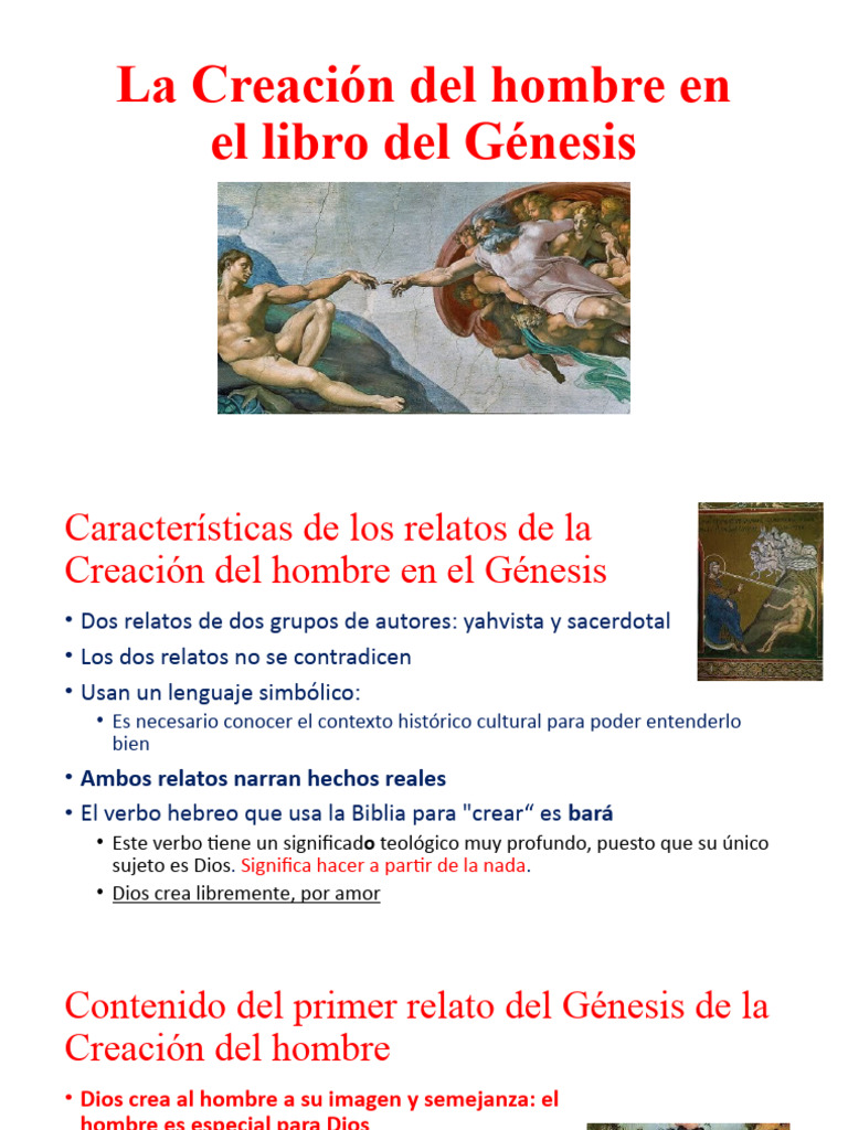 La Creacion Del Hombre en El Libro Del Genesis | PDF | Dios | Libro del Génesis