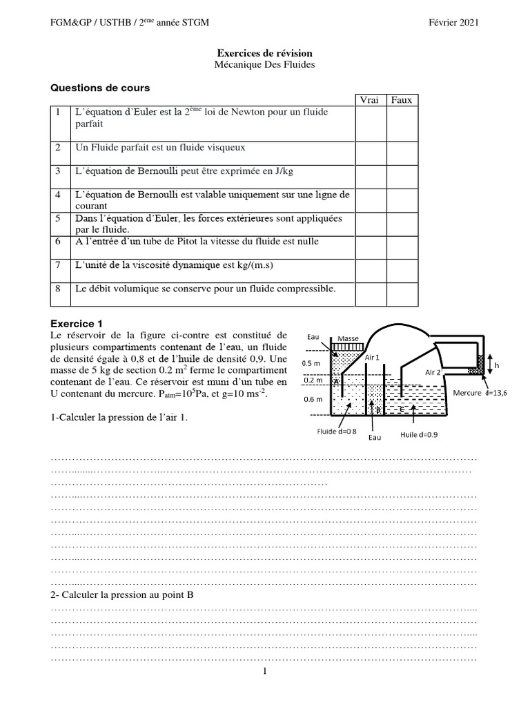 Exercices de Révision-Fev 2021 | PDF