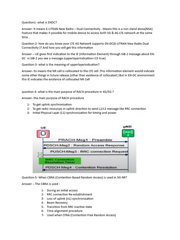 5G Interview Question - Part - 2 | PDF | Ip Multimedia Subsystem | 4 G