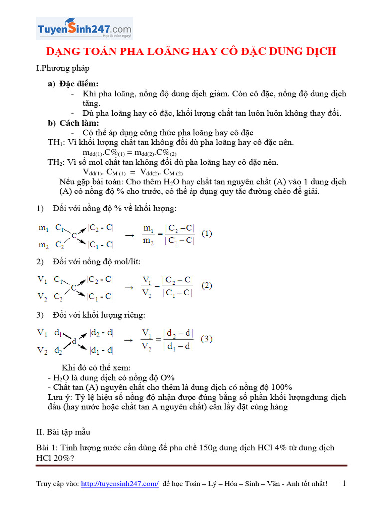 Dang Toan Pha Loang Hay Co Dac Dung Dich | PDF
