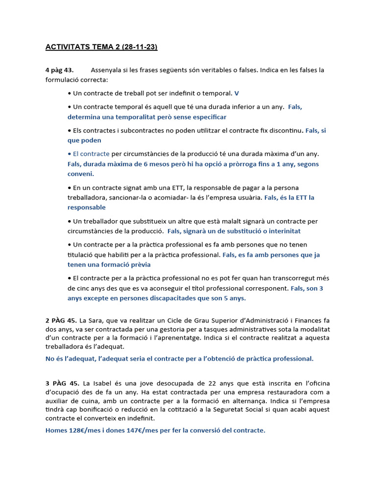 Activitats Tema 2 | PDF