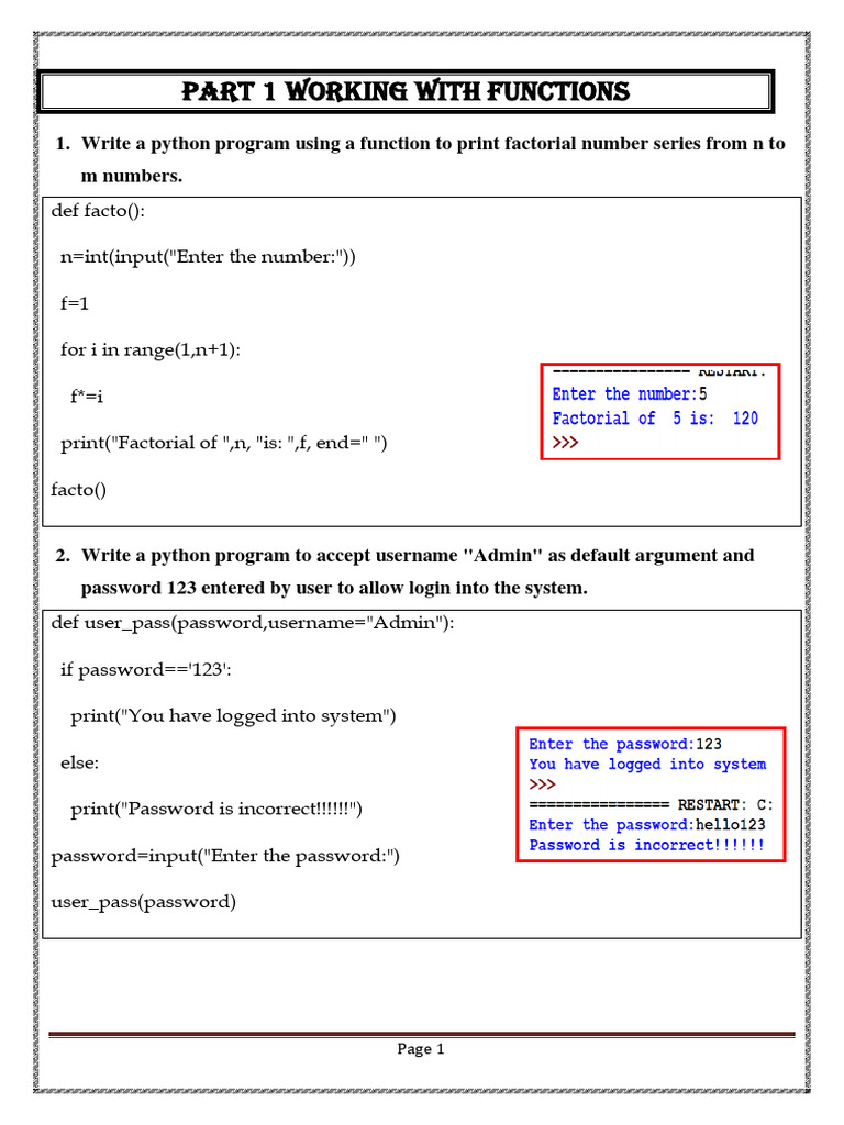 Cs Practical File 2023 24 Pdf Parameter Computer Programming