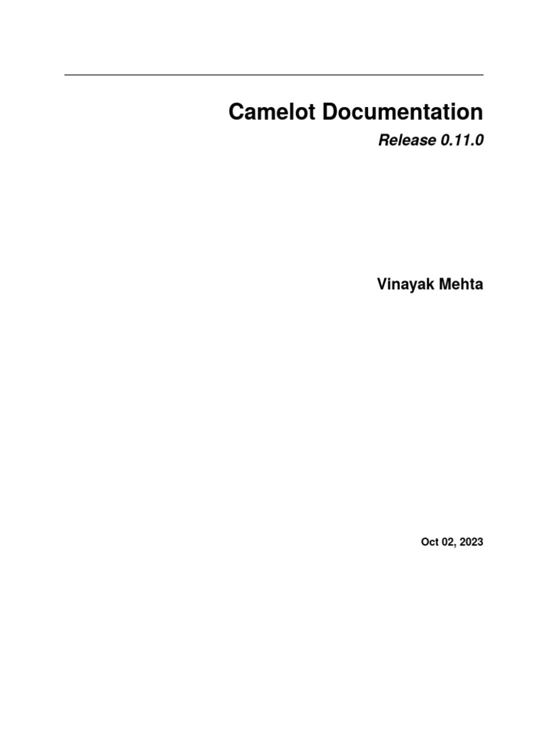 Camelot Py Readthedocs Io En Master Pdf Parameter Computer Programming Software Development