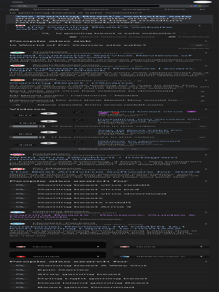 Is Gaming Beast Website Safe? | PDF | Computer Virus | Computing