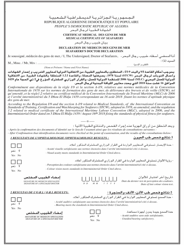 Imprim Cert Med Gens de Mer | PDF