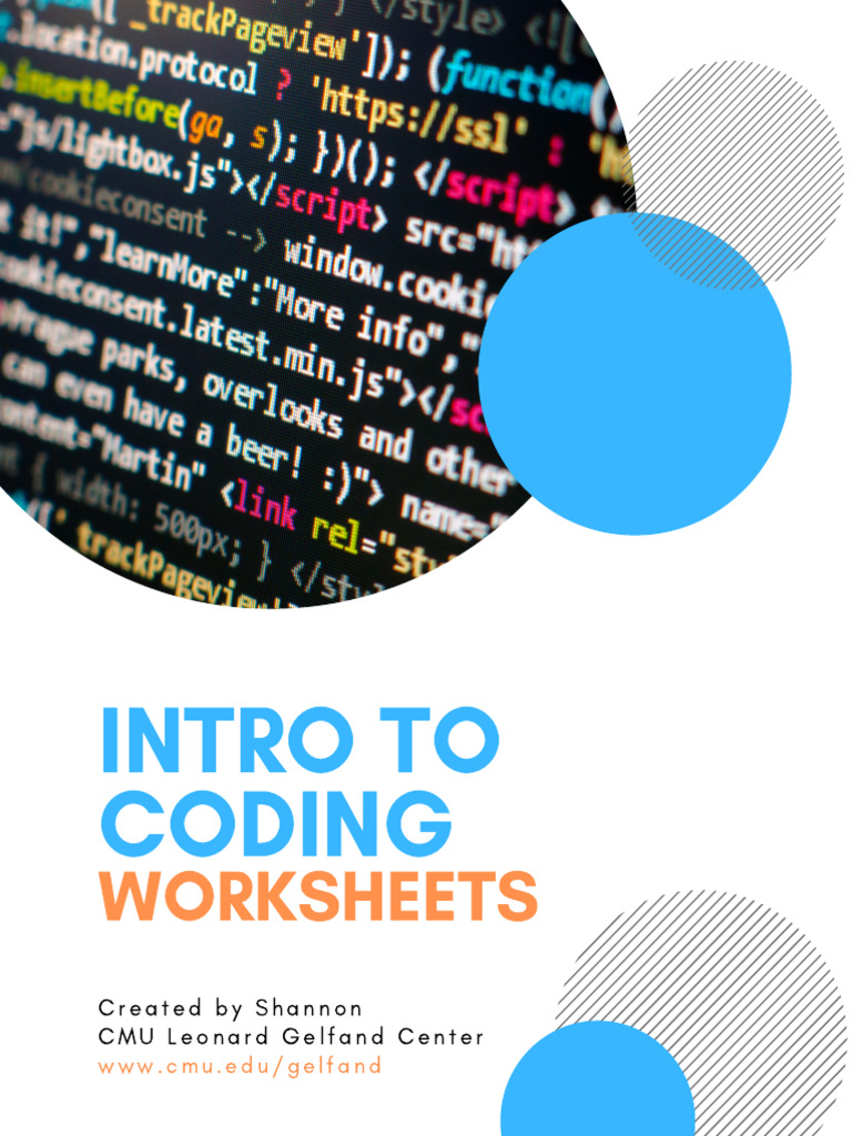 Intro To Coding Worksheets Final | PDF | Code | Computer Program