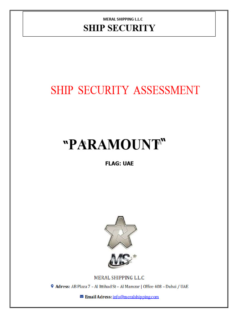 Ssa Paramount | PDF | Ships | Vulnerability (Computing)