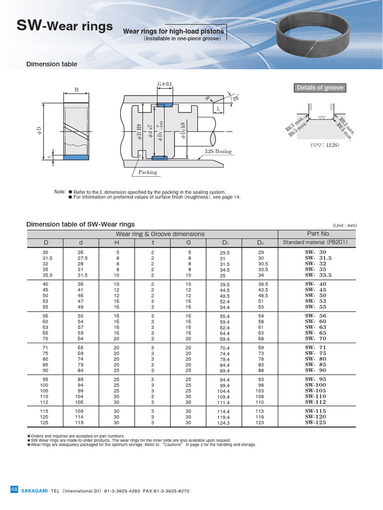 SW - Wear Ring | PDF | Mechanical Engineering | Manufactured Goods