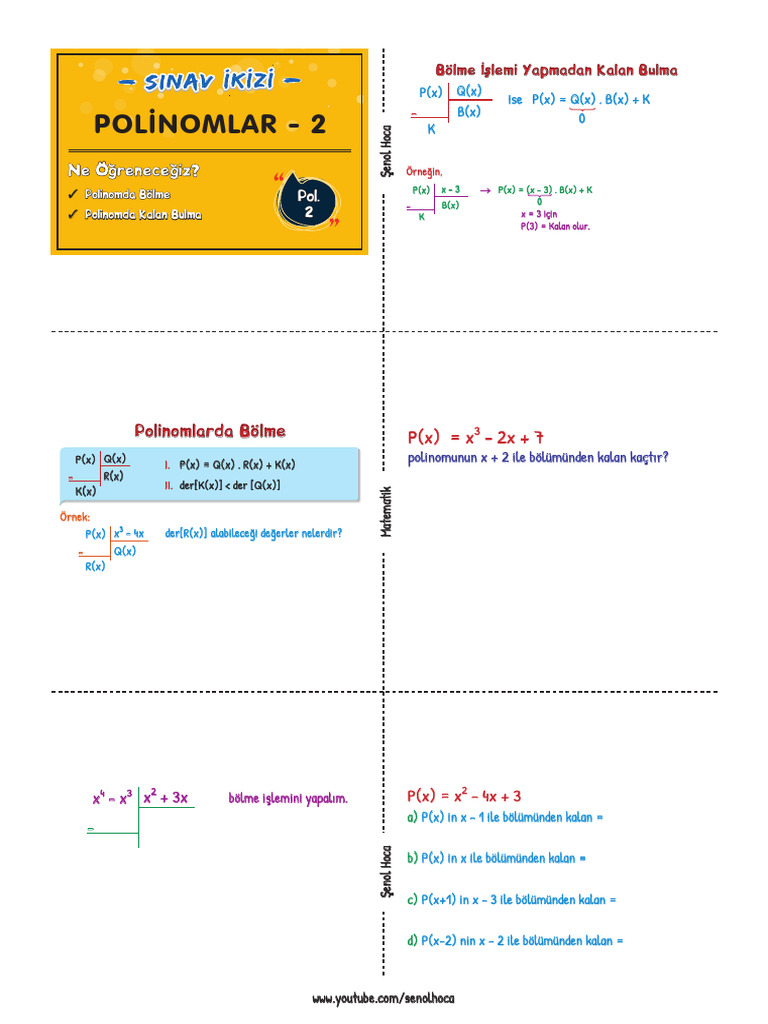 POLİNOMLAR 2 A4 | PDF