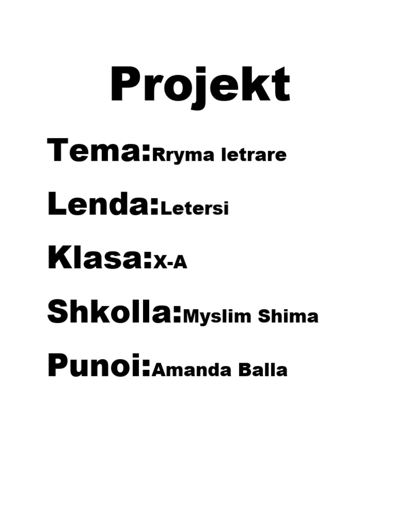 Projekt Letersi 1 | PDF