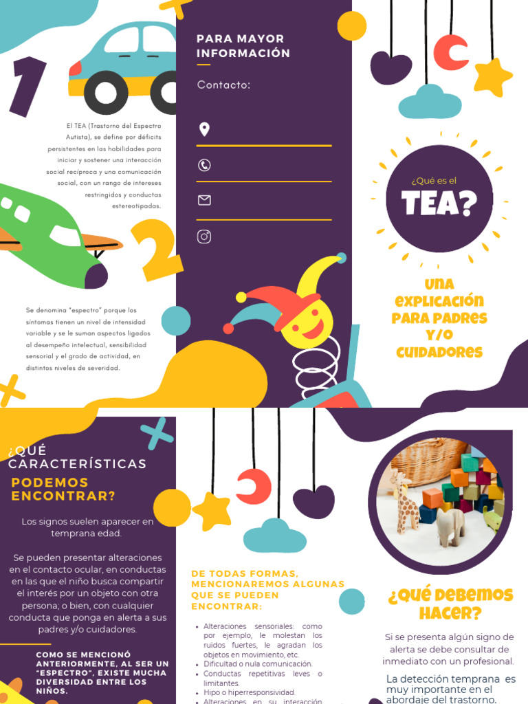 Qué Es El Tea Pdf Espectro Autista Conceptos Psicologicos 
