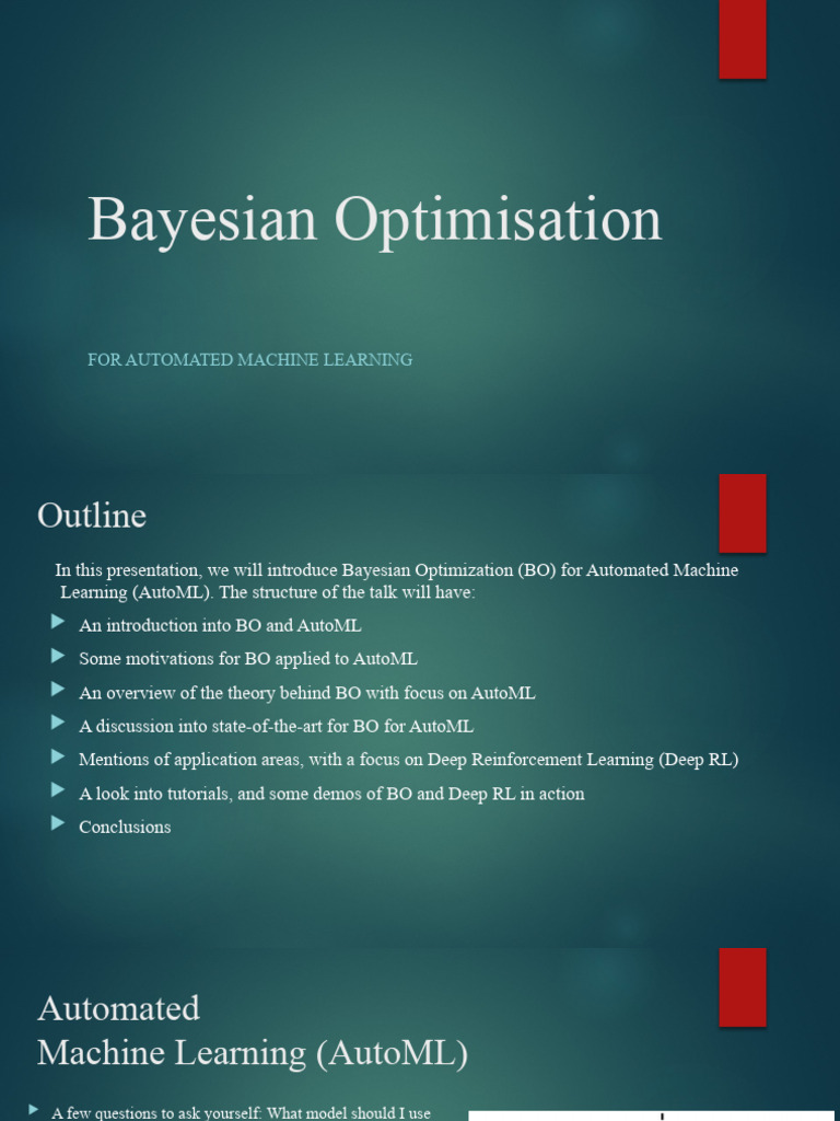 Bayesian Optimisation (AutoML) | PDF | Machine Learning | Mathematical ... Bayesian Optimisation (AutoML) | PDF | Machine Learning | Mathematical ...