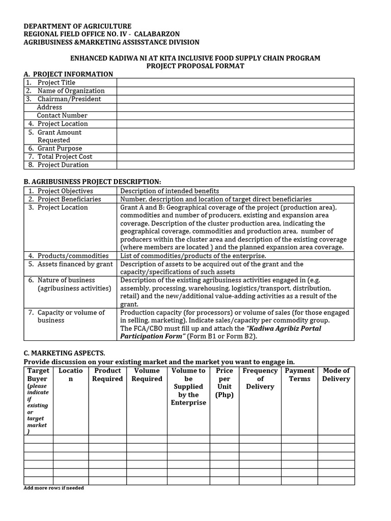 Proposal FORMAT REVISED - FINAL - ENHANCED KADIWA - FINANCIAL GRANT ...