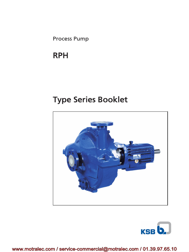 KSB RPH | PDF | Pump | Bearing (Mechanical)