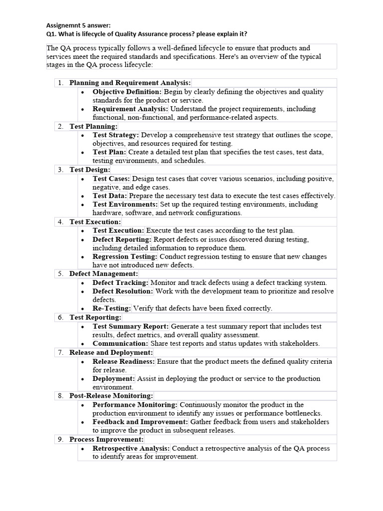 Assignment 5 Answer | PDF | Software Testing | Quality Assurance