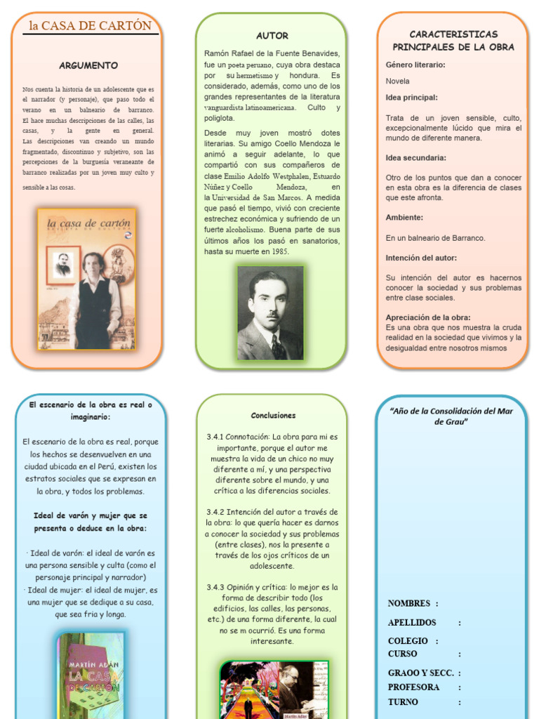 La Casa de Carton Triptico | PDF