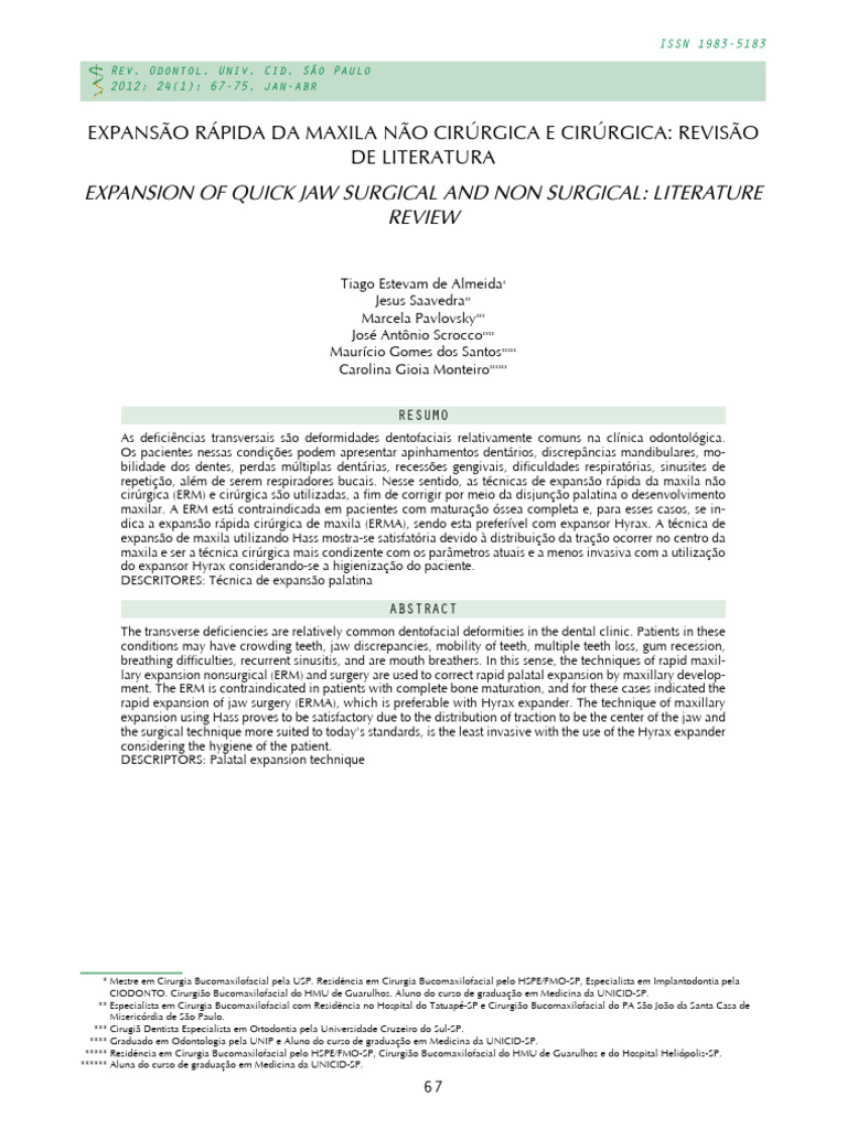 Admin, Gerente Da Revista, Artigo de Revisão 4 | PDF | Cirurgia oral e maxilofacial | Dente
