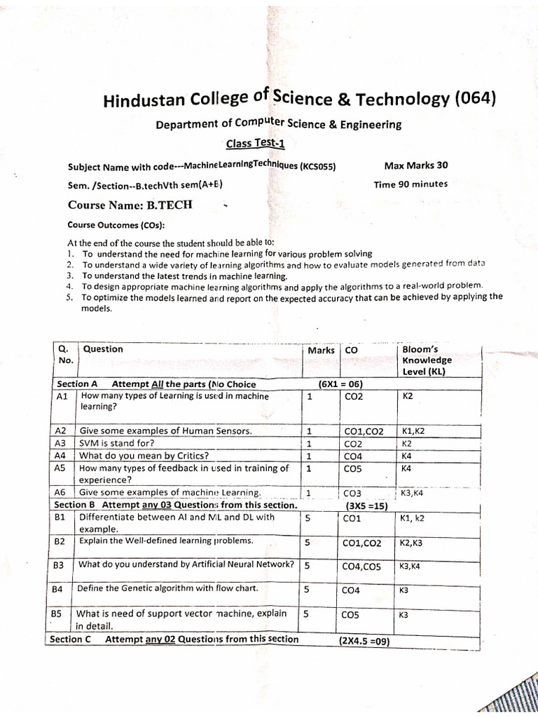 Sem 5 PYQ 2 Aktu | PDF
