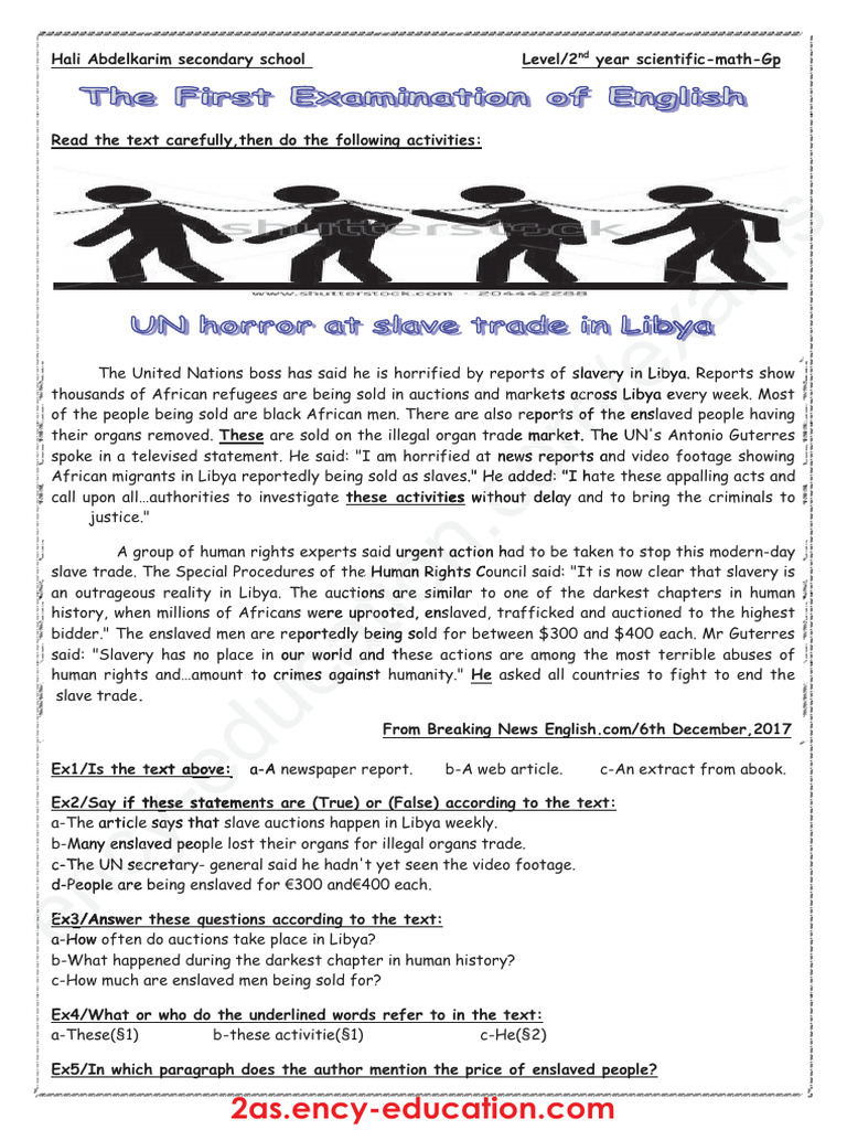 English Past Paper For BEM Test N 1092651 | PDF