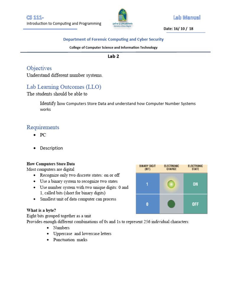 Lab 2 Pdf Bit Notation